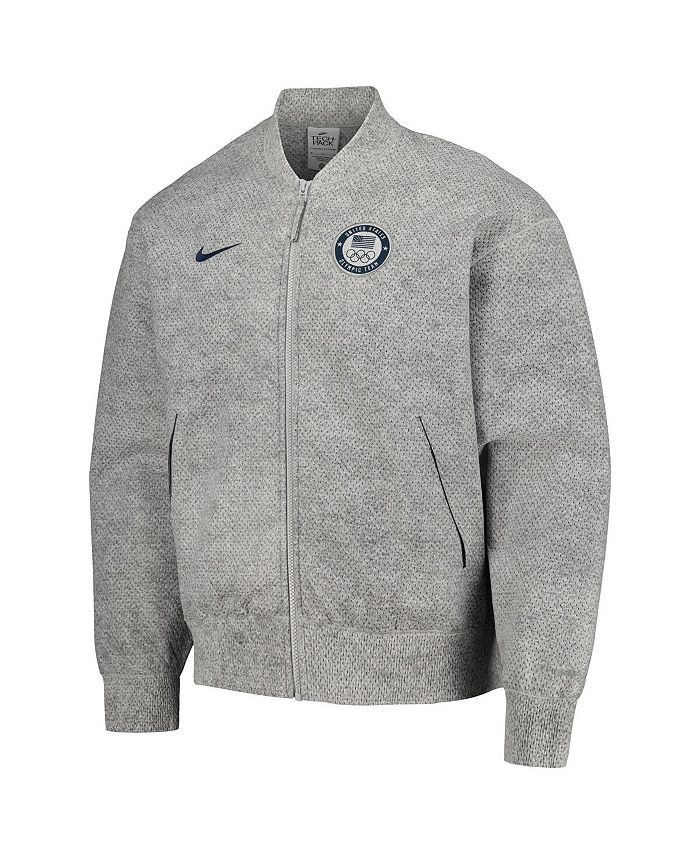 Nike Men's Gray Team USA 2024 Summer Olympics Media Day Look Full-Zip ...
