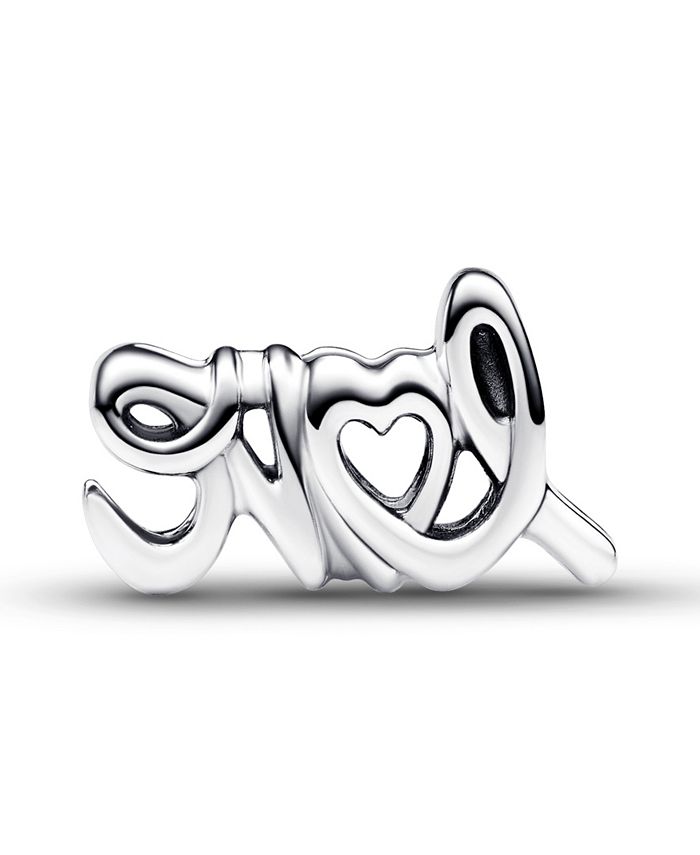 Pandora Sterling Silver Handwritten "Love" Charm - Macy's