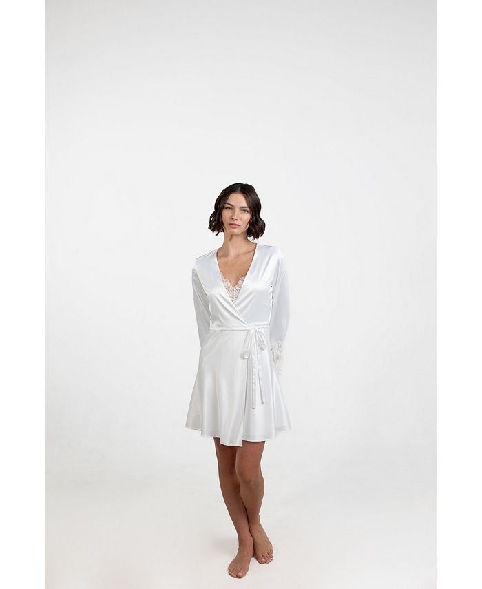 Entos Luxury Satin Robe Agathe By Entos - Macy's