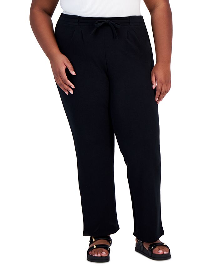Derek Heart Trendy Plus Size Straight-Leg Pants - Macy's