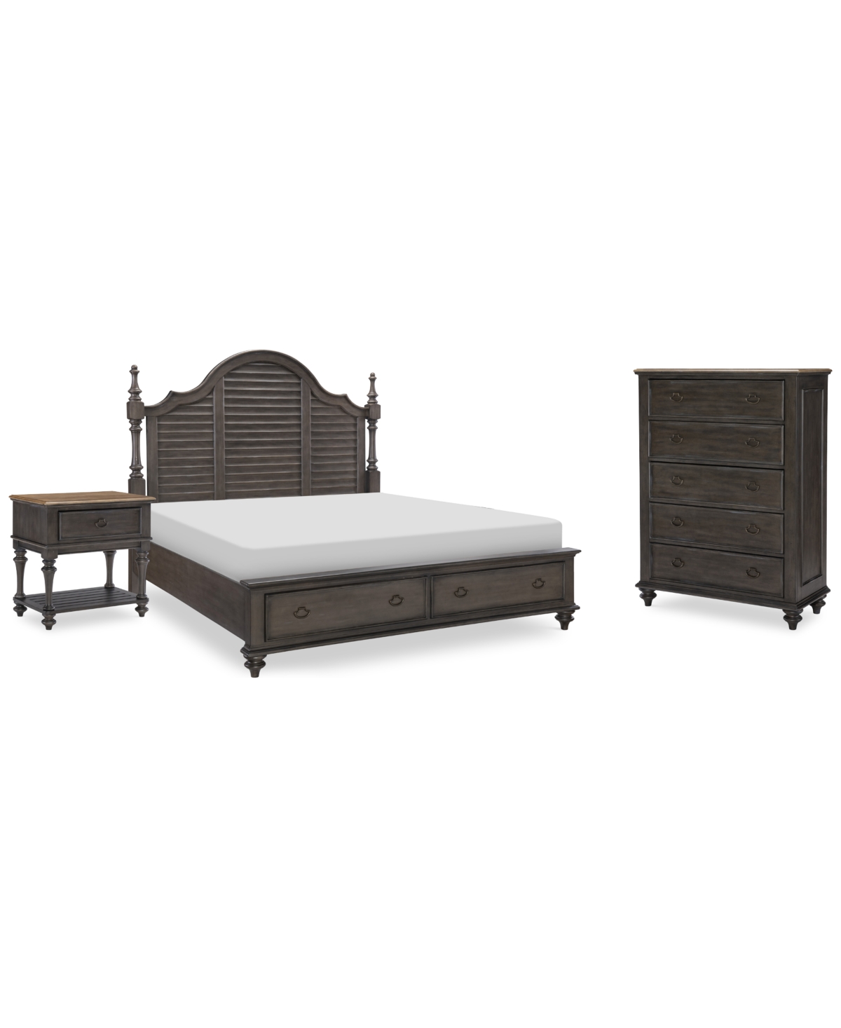 Click here for Mandeville 3pc Bedroom Set (Louvered California Ki... prices
