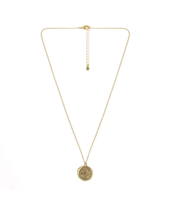 RACHEL Rachel Roy Talisman Star Front Back Charm Necklace - Macy's