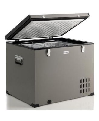 90 QT Portable Car Refrigerator Freezer with Compressor-Grey - Macy's