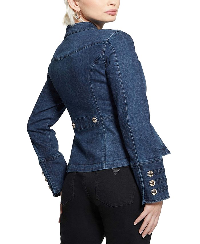 GUESS Women's Denim Band Jacket - Macy's