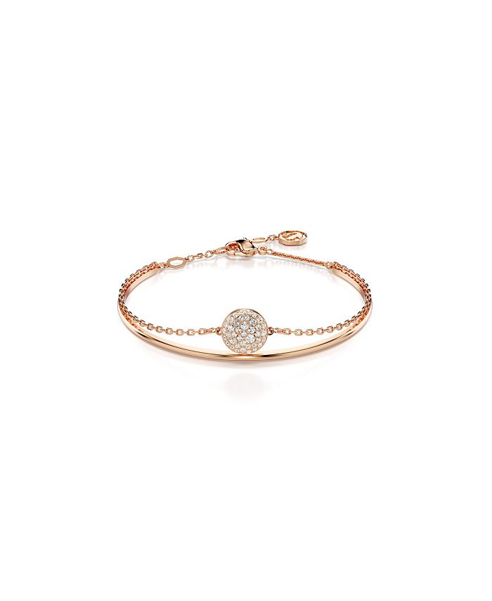 Swarovski White, Rhodium Plated or Rose Gold-Tone Meteora Bangle ...