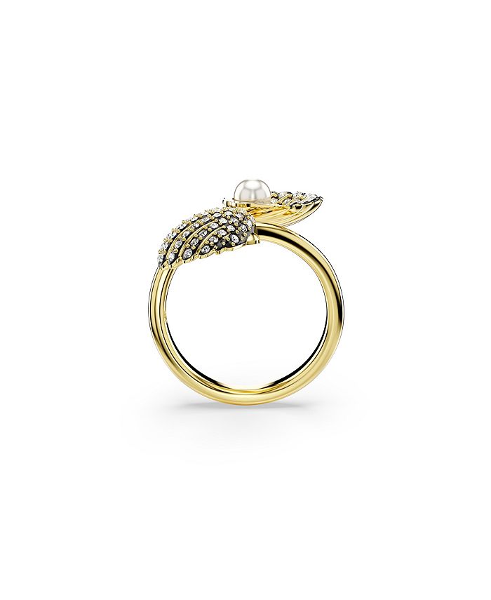 Swarovski Crystal Swarovski Imitation Pearl, Shell, White, Gold-Tone ...