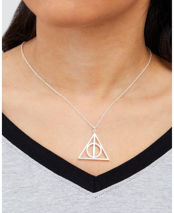 Harry Potter Women's Deathly Hallows Necklace - 18'' Chain - Macy's
