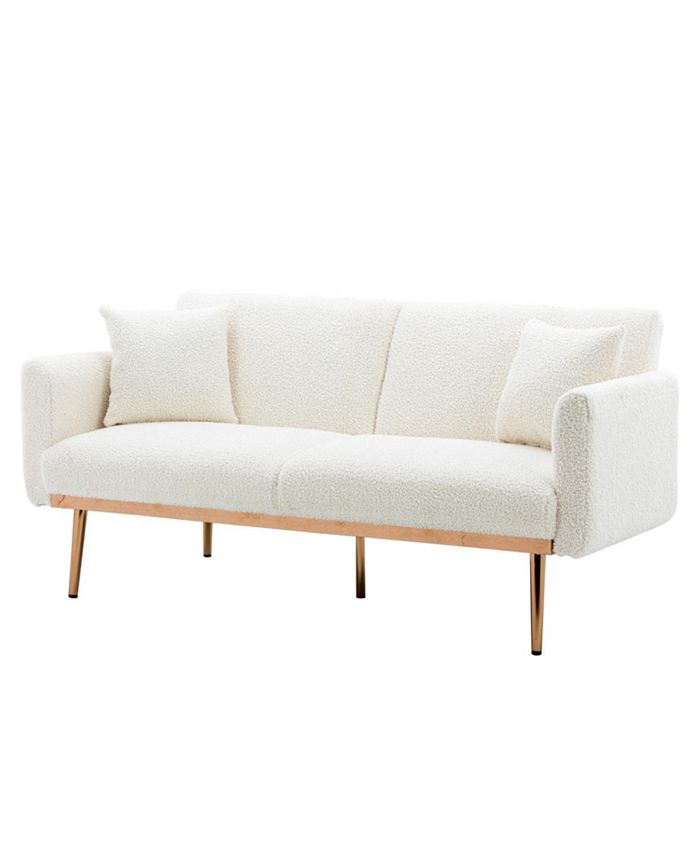 Simplie Fun Velvet Sofa, Accent Sofa. Loveseat Sofa With Metal Feet ...