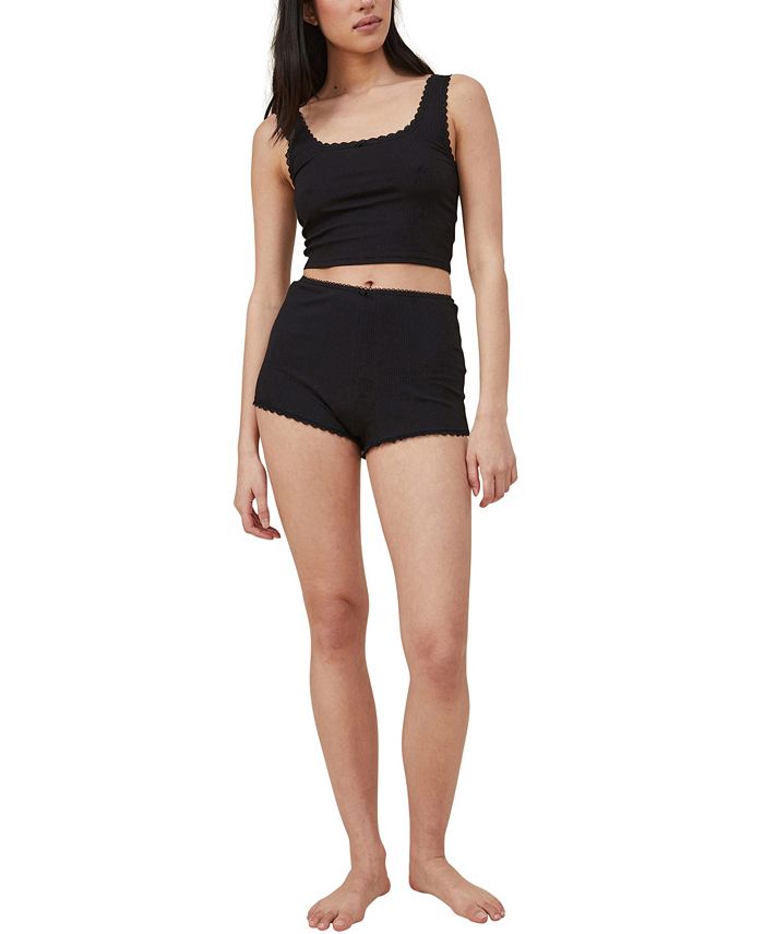 COTTON ON Women's Rib Lace Shorts - Macy's