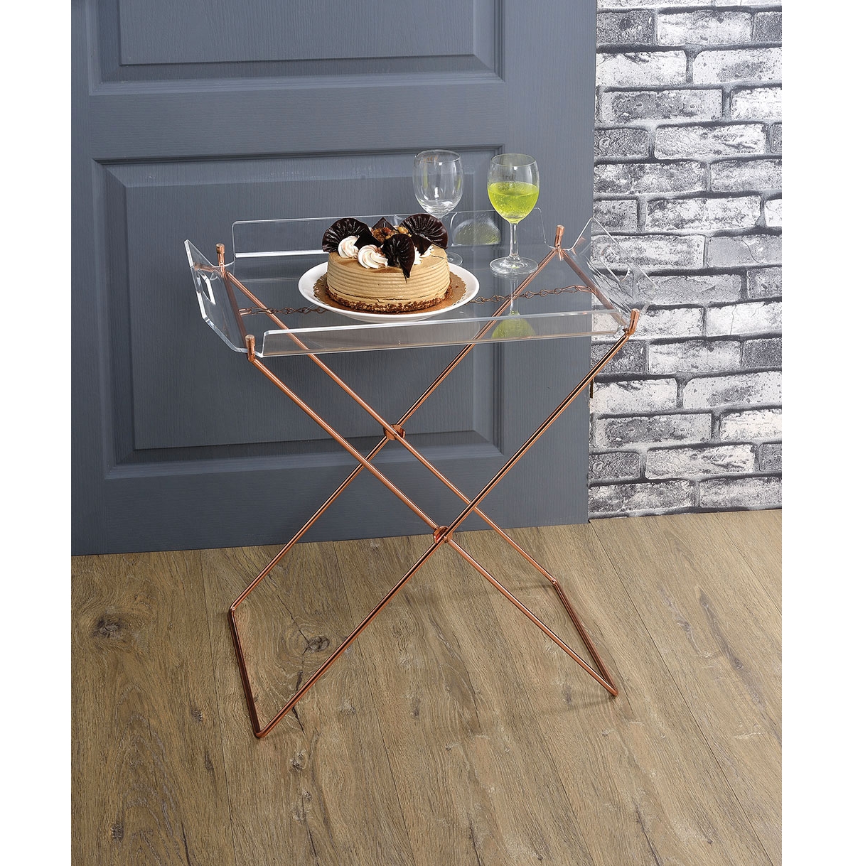 Click here for Simplie Fun Cersei Tray Table In Clear Acrylic & C... prices