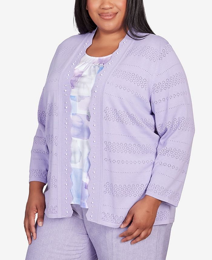 Alfred Dunner Plus Size Isn't It Romantic Watercolor Inner Two in One ...