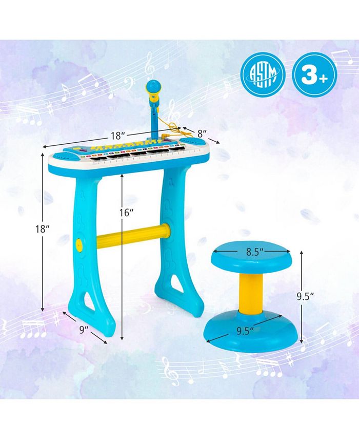 SUGIFT 31-Key Kids Piano Keyboard Toy with Microphone and Multiple ...