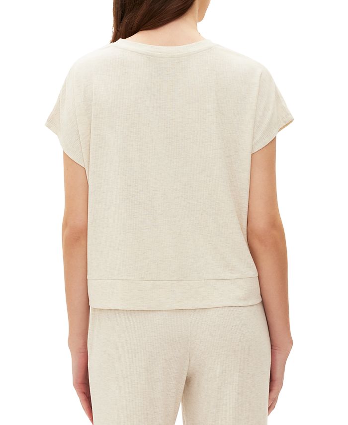 GAP GapBody Women's Ribbed Short-Sleeve Pajama Top & Drawstring Pajama ...