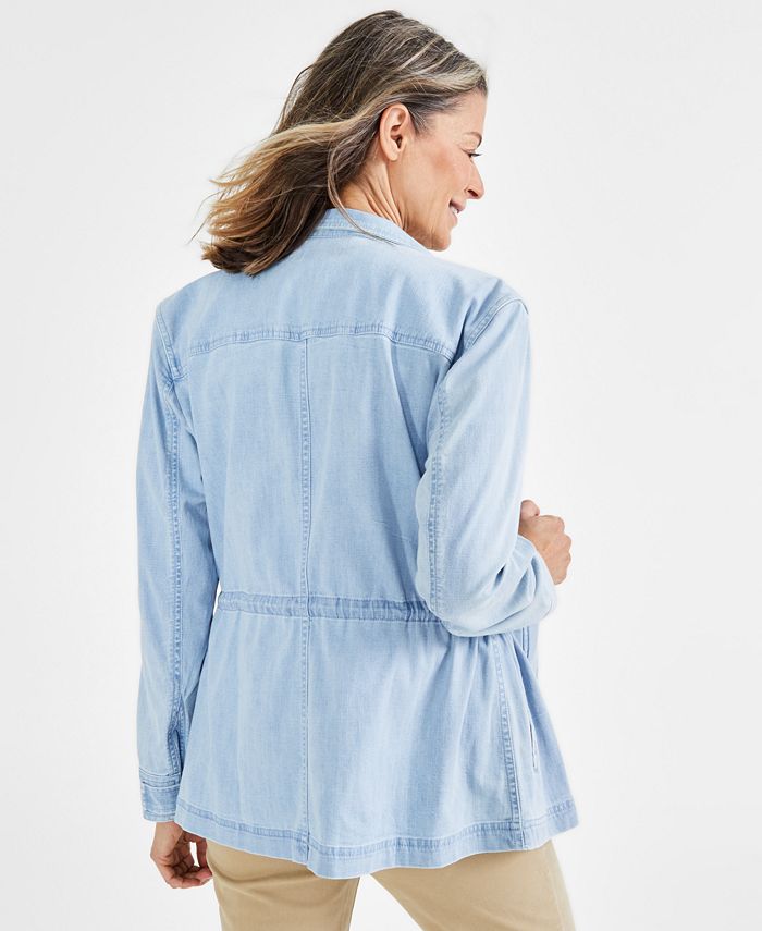 Style & Co Women's Chambray Field Jacket, Created for Macy's - Macy's