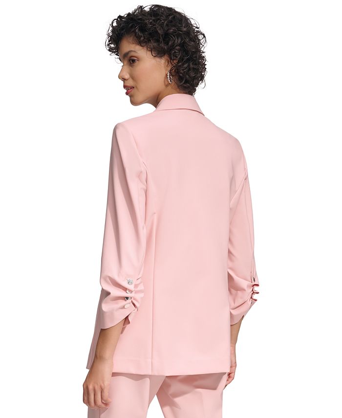 Calvin Klein Women's Infinite Stretch Ruched-Cuff Blazer - Macy's