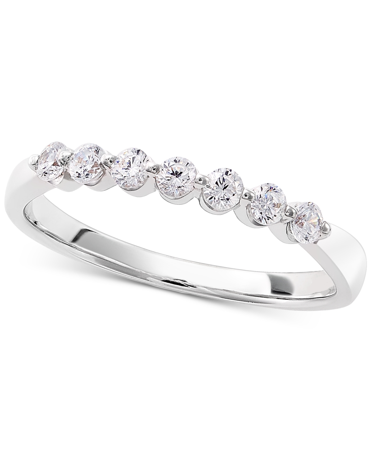 Click here for Diamond Seven Stone Band (1/4 ct. t.w.) in 14k Whi... prices