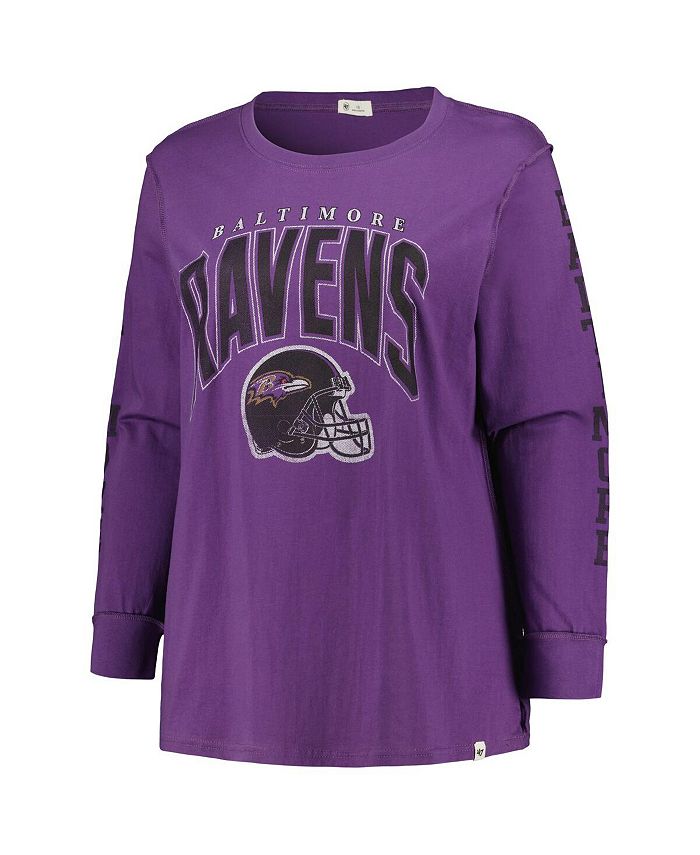 '47 Brand Women's Purple Baltimore Ravens Plus Size Honey Cat SOA Long ...
