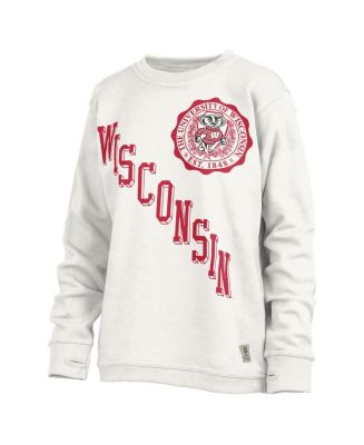 Women's Pressbox White Wisconsin Badgers Shoreline Sundown Pullover ...