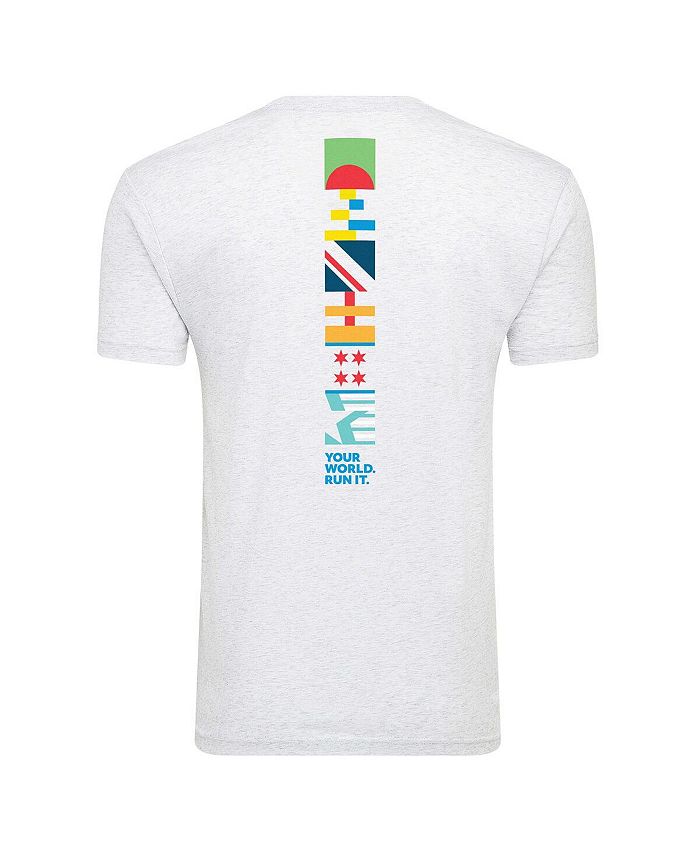 Sportiqe Men's and Women's White World Marathon Majors Comfy Tri-Blend ...