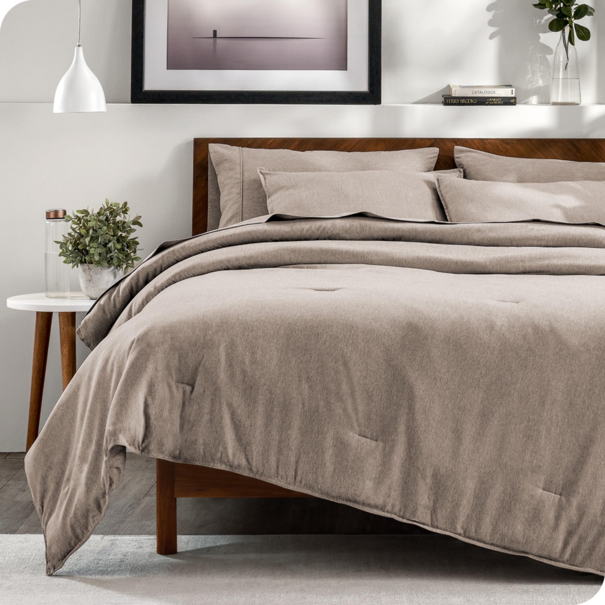 Click here for Bare Home Complete Bedding Set King - Heather pebb... prices