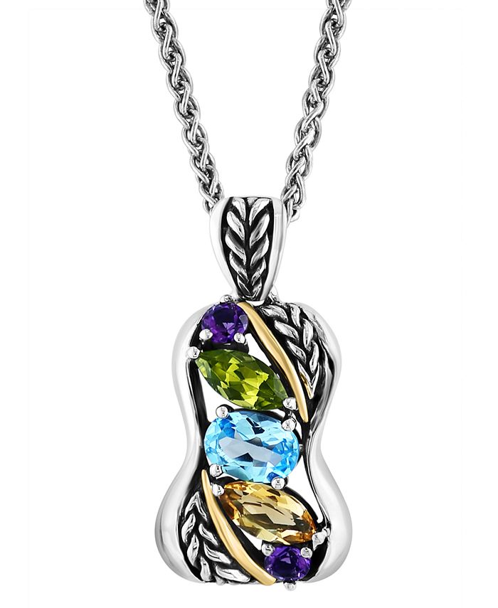 EFFY Collection EFFY® Multi-Gemstone 18" Pendant Necklace (2-5/8 ct. t ...