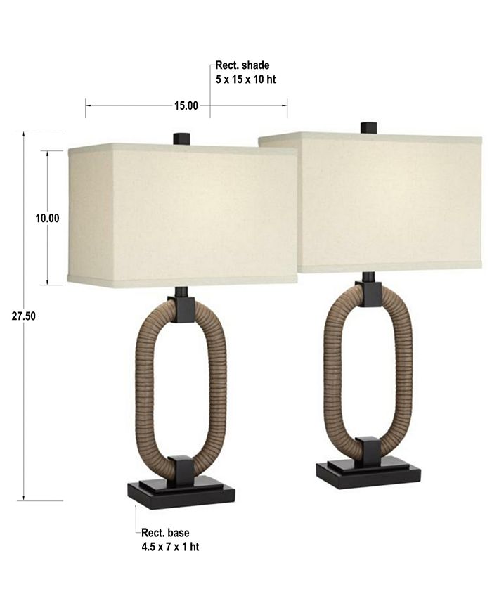 Pacific Coast Set of 2 Egan Table Lamp - Macy's