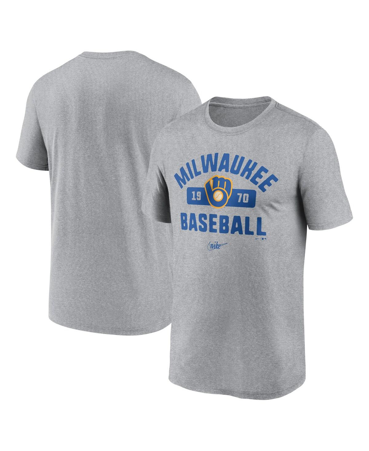 Click here for Mens Nike Heather Gray Milwaukee Brewers Legend T-... prices