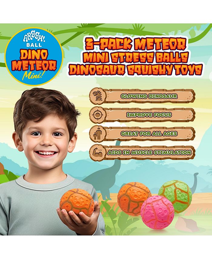 Power Your Fun Arggh Meteor Mini Stress Balls - 3 Pack - Macy's