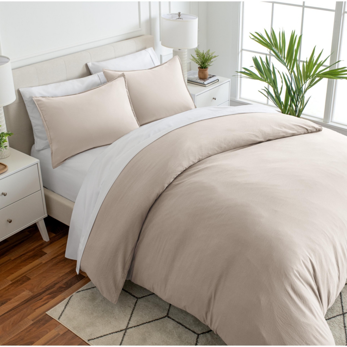 Click here for Bare Home Ultra-Soft Sand washed King Duvet Cover... prices