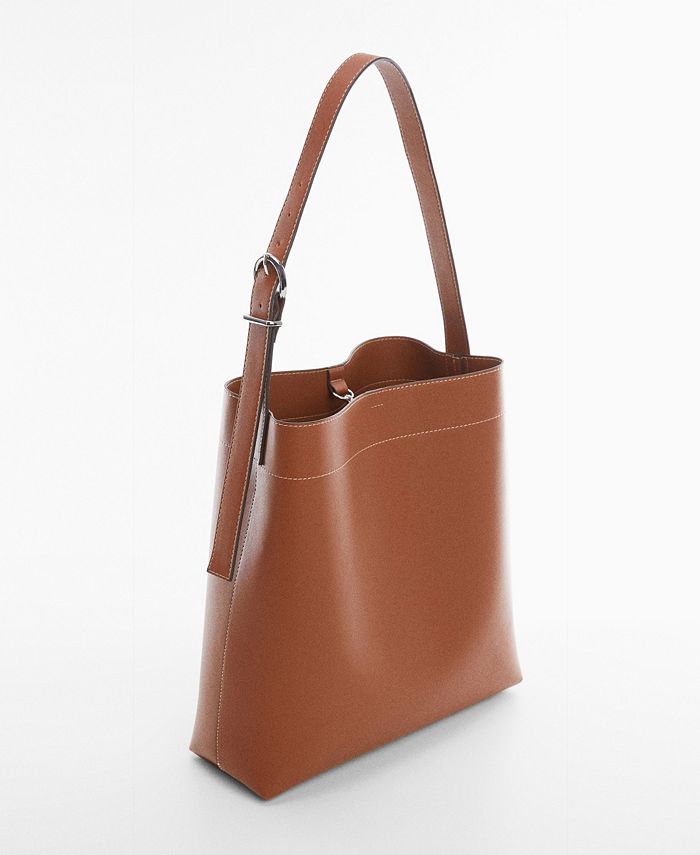 MANGO Women's Short Handle Shopper Bag - Macy's