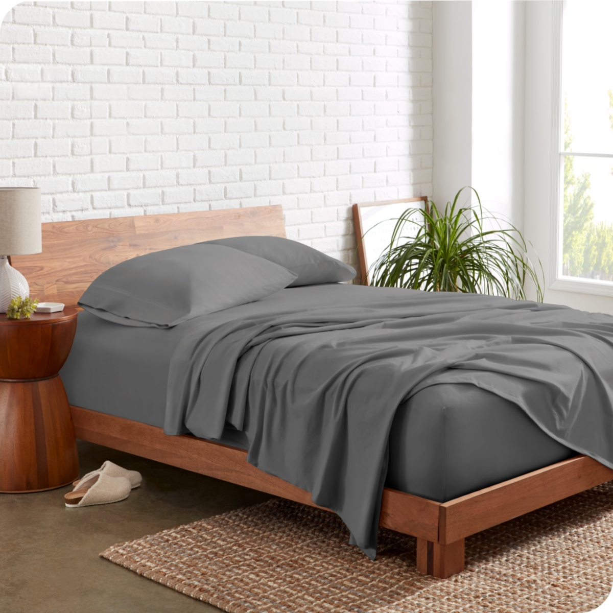 Click here for Bare Home Organic Jersey Sheet Set - Grey prices