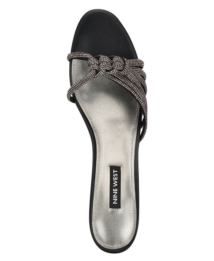 Nine West Women's Glitzy Slip-On Kitten Heel Dress Sandals - Macy's