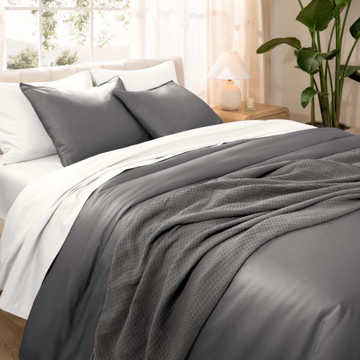 Click here for Bare Home Organic Cotton Sateen Duvet Cover Set Ki... prices