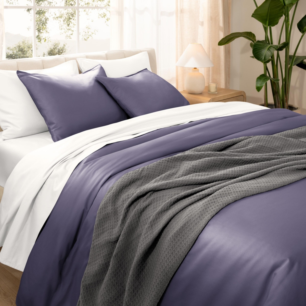 Click here for Bare Home Organic Cotton Sateen Duvet Cover Set Ki... prices