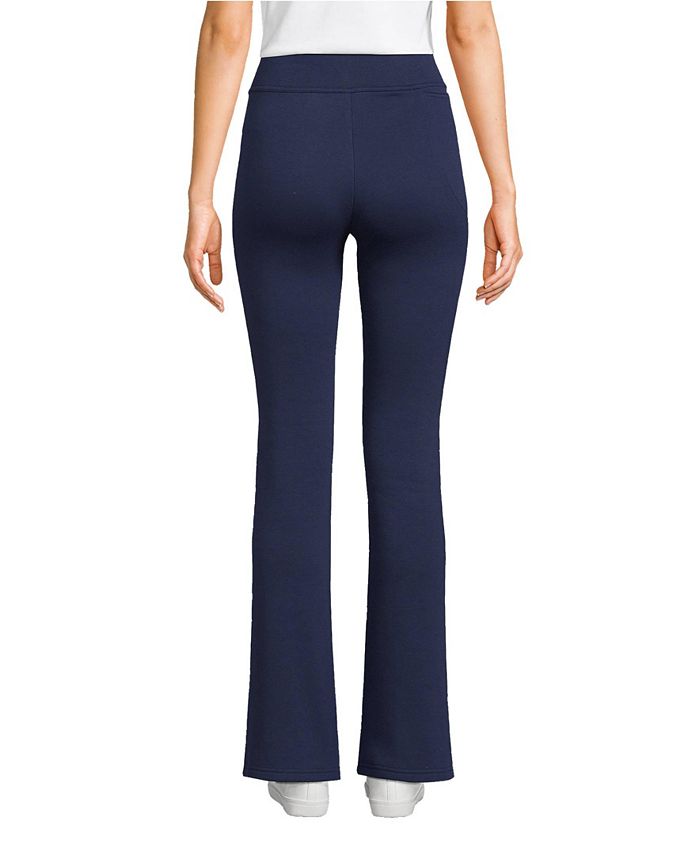 Lands' End Women's High Rise Serious Sweats Fleece Lined Pocket Bootcut ...