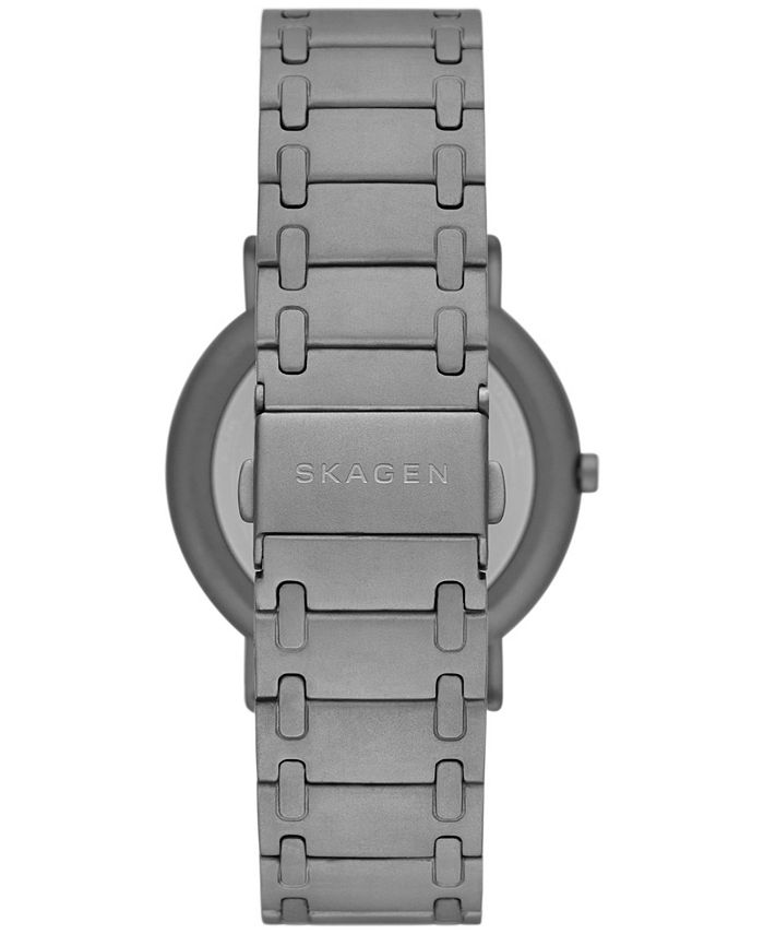 Skagen Men's Signatur Three Hand Gray Stainless Steel Watch 40mm - Macy's