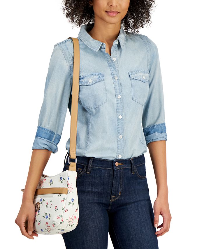 Giani Bernini Pebble Floral Hobo Bag, Created for Macy's - Macy's