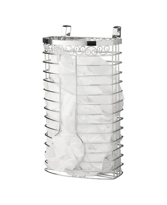 Homeitusa Plastic Bag Storage Holder in Chrome - Over the Cabinet ...