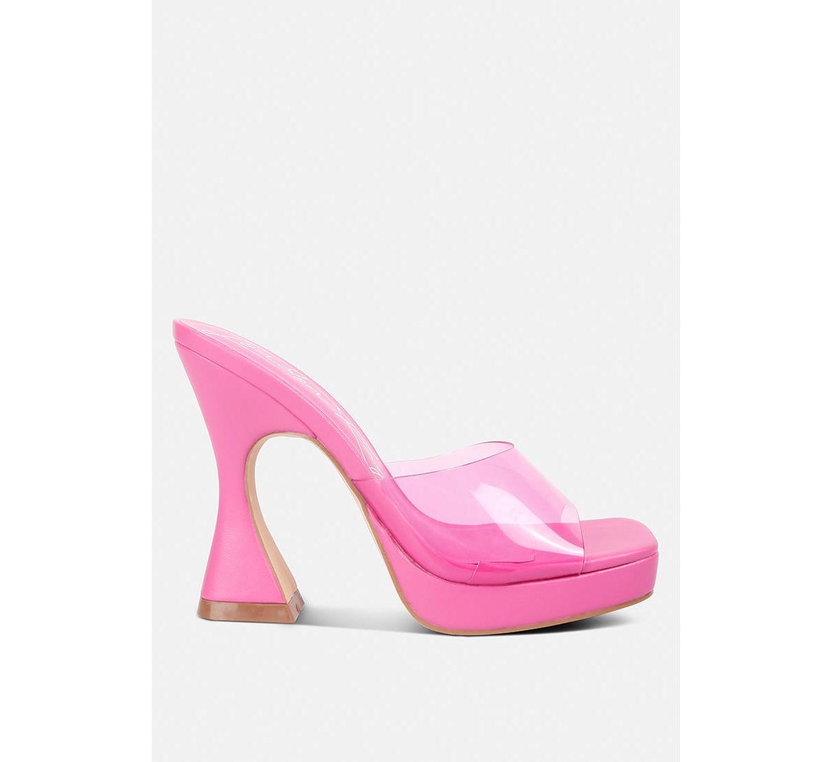 Click here for Womens Skyhigh Clear Strap Block Heel Sandals - Pi... prices