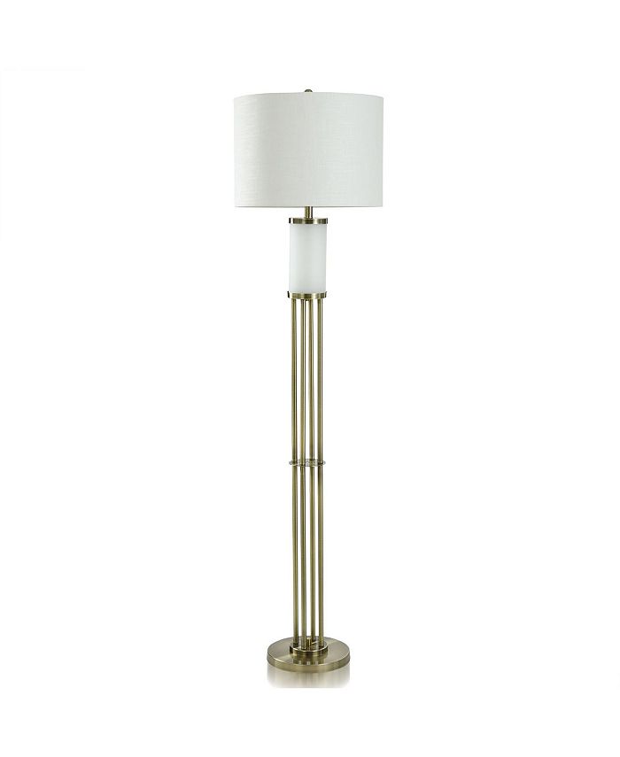 StyleCraft Home Collection 66.75" Antique-like Brass Open Metal Frosted ...