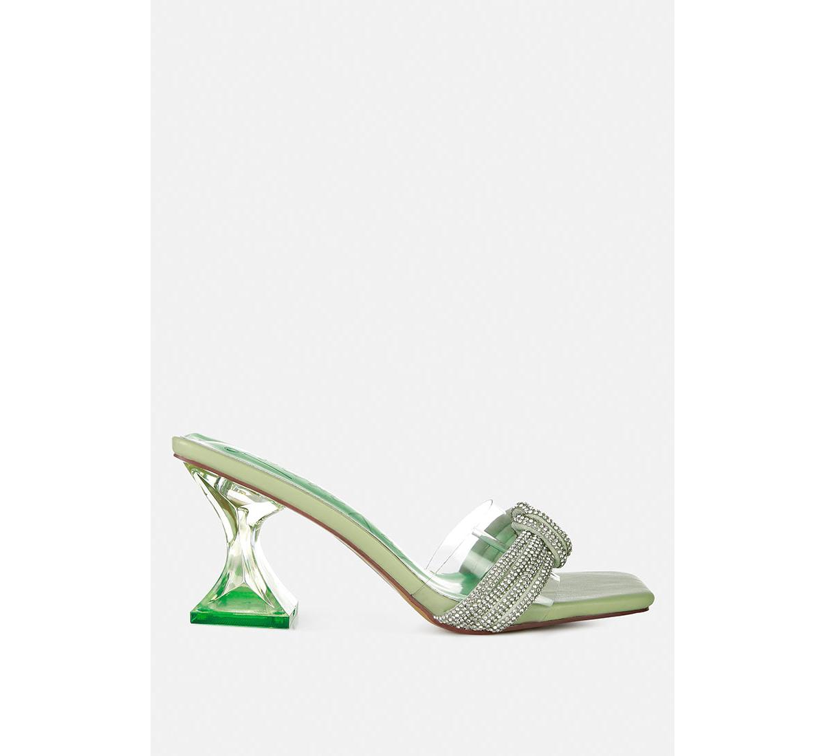 Click here for Womens Hiorda Rhinestone Knotted Spool Heel Sandal... prices