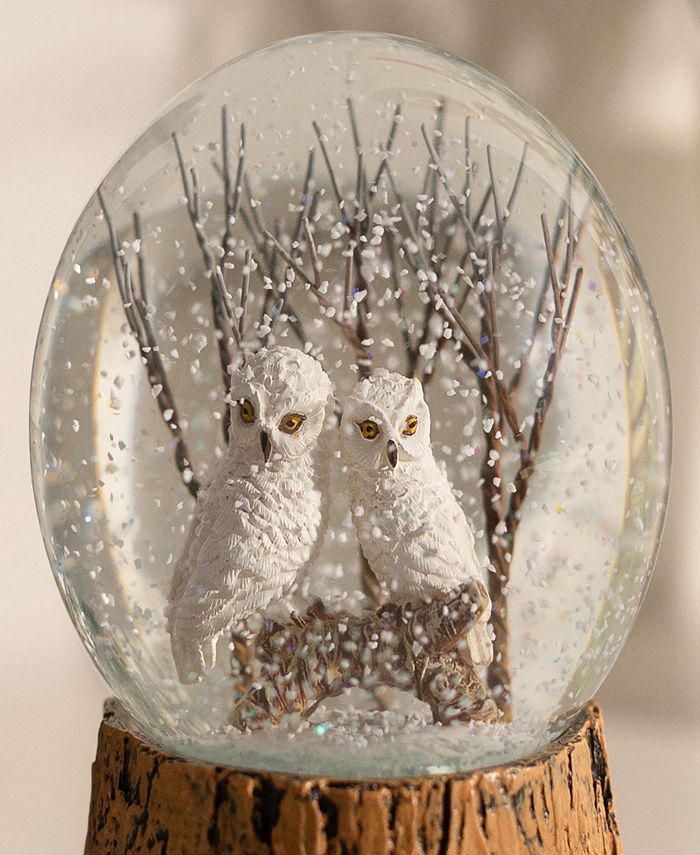 Ashfield & Harkness Snowy Owls Snow Globe - Macy's