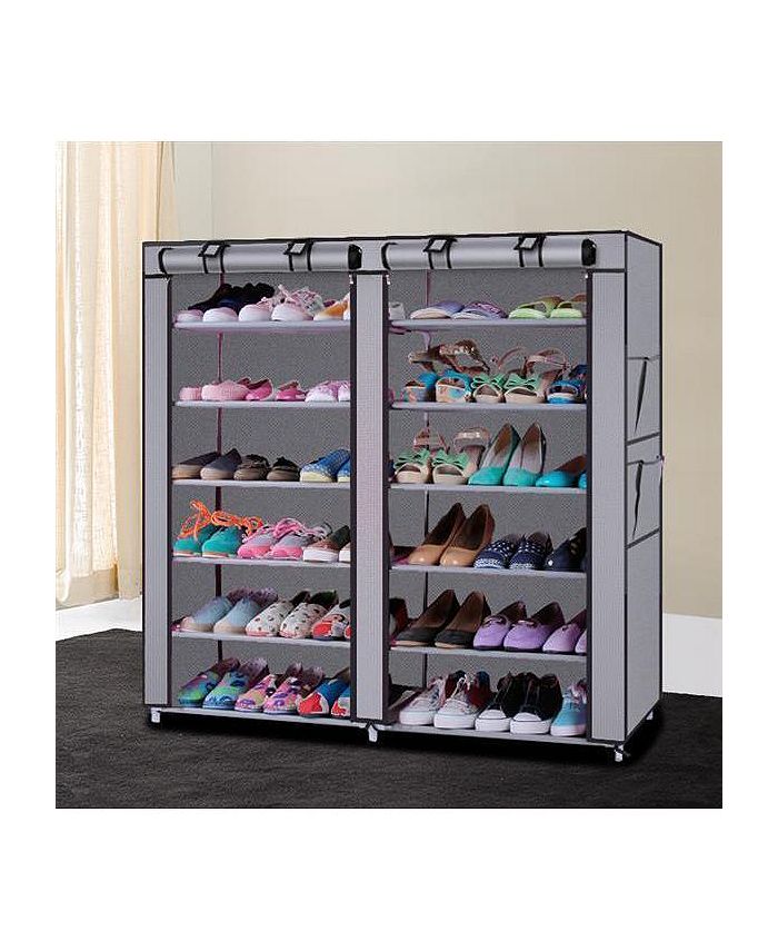 Stock Preferred 6 Tier Shoe Rack Storage Organizer in Grey - Macy's