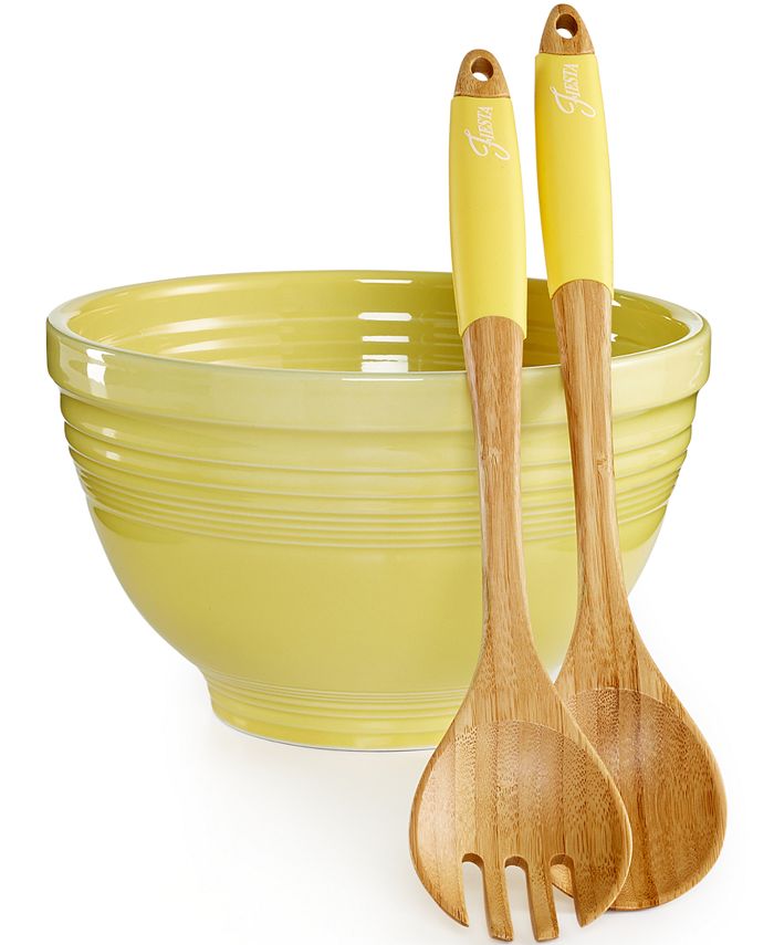 Fiesta Sunflower 3-Piece Salad Set - Macy's