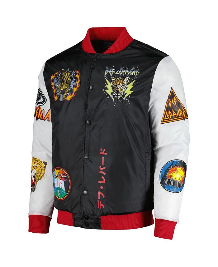 Reason Men's and Women's Black Def Leppard Bomber Full-Snap Jacket - Macy's