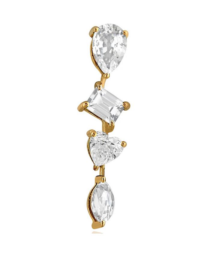 Alev Jewelry AJ by ALEV Multi Shape Drop White Topaz Earrings - Macy's