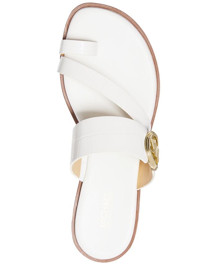 Michael Kors MMK Vera Slip-On Toe-Ring Slide Sandals - Macy's
