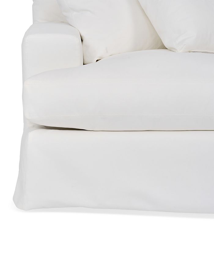 Furniture Brenalee 93" Performance Fabric Slipcover Reversible Chaise ...