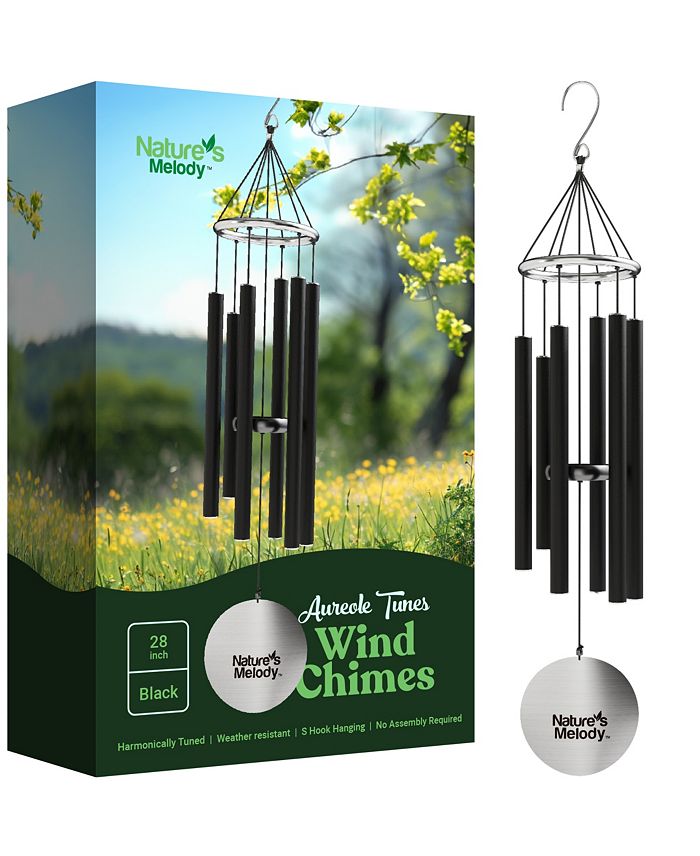 Nature's Melody Aureole Tunes Wind Chimes - 6-Tube Outdoor Windchime, B ...