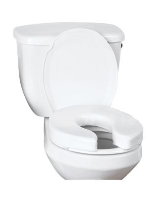 Collections Etc Portable Toilet Seat Riser, 4" Foam Elevated Raised ...